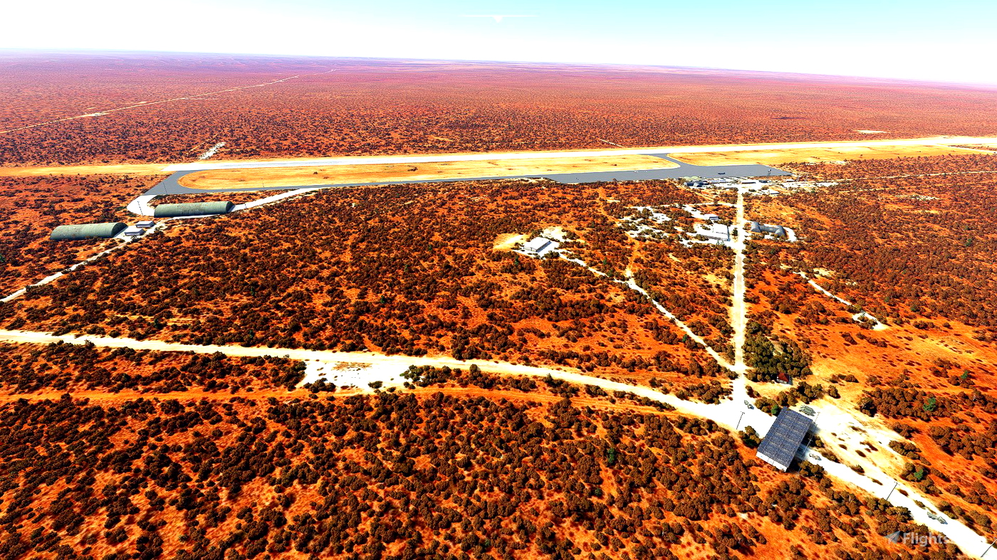 Maralinga YMRA Atomic test site 1958 per Microsoft Flight Simulator | MSFS