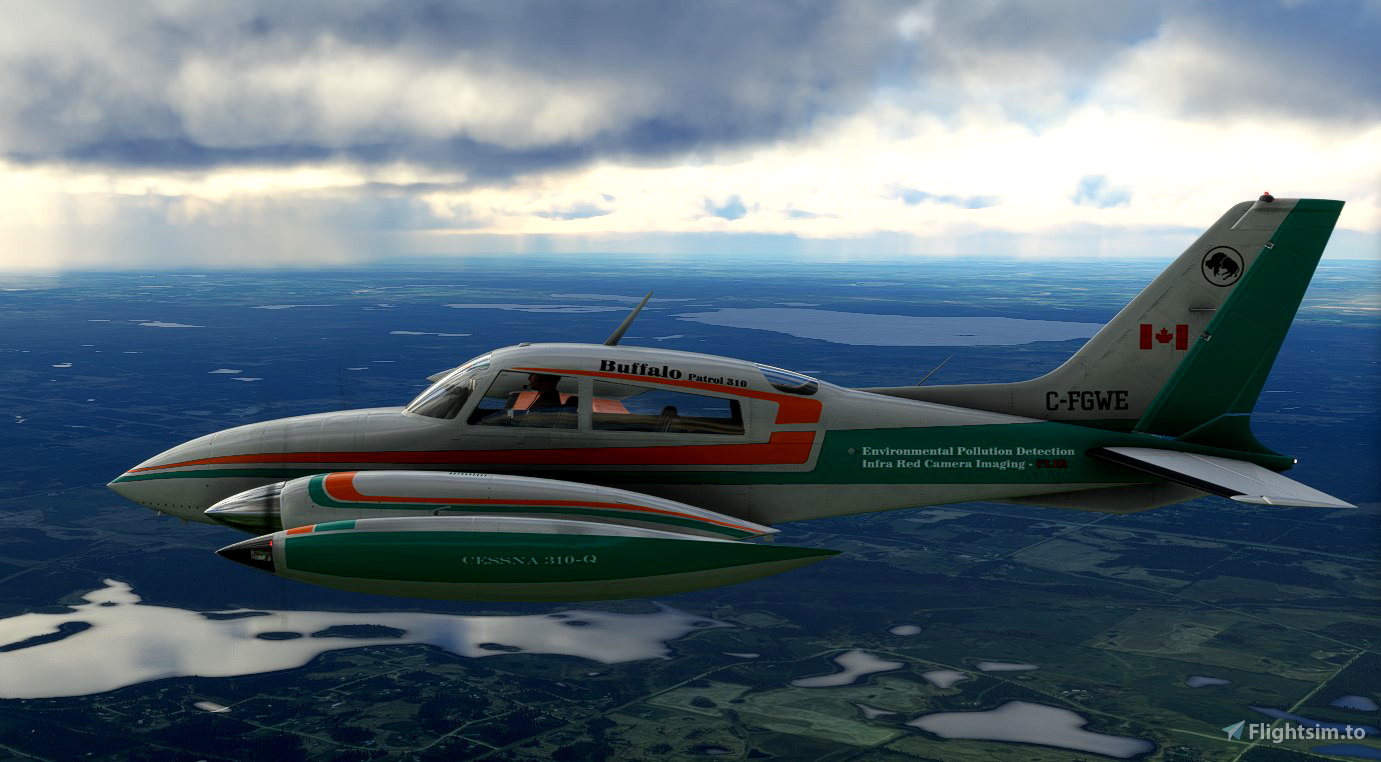 MilViz C310Q Buffalo Airways C-FGWE for Microsoft Flight Simulator | MSFS