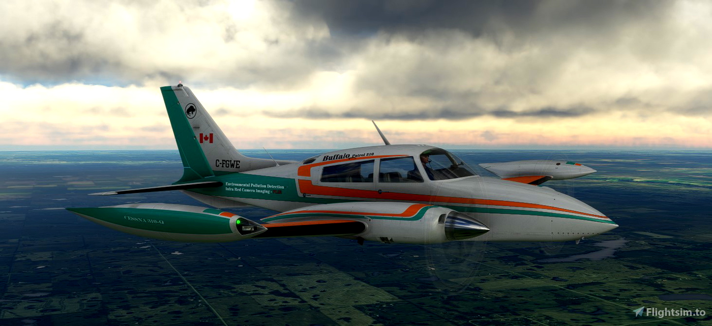 MilViz C310Q Buffalo Airways C-FGWE for Microsoft Flight Simulator | MSFS