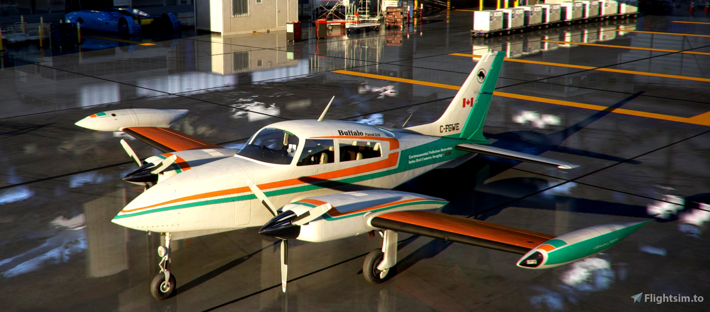 MilViz C310Q Buffalo Airways C-FGWE for Microsoft Flight Simulator | MSFS