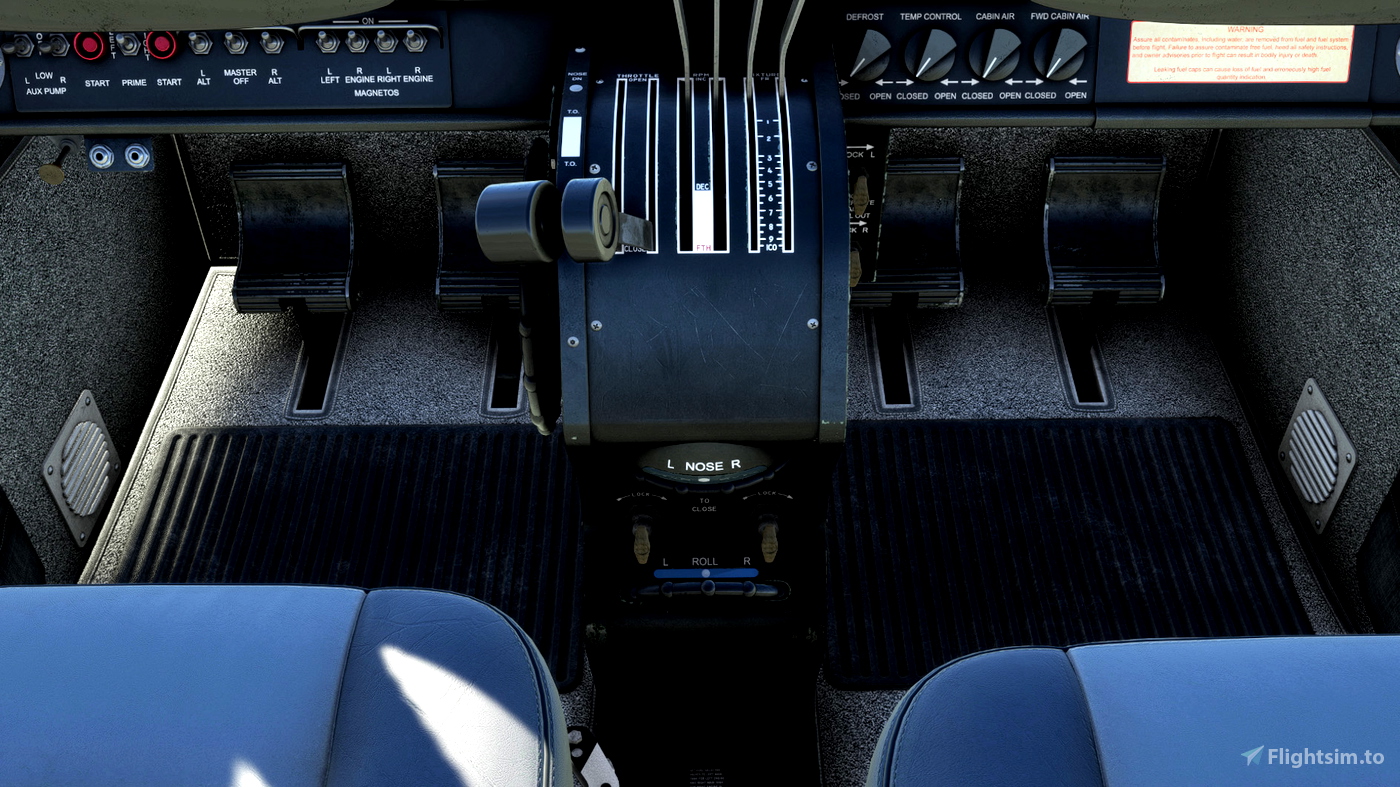 Milviz Cessna 310R - Grey Interior with Black Tablet for Microsoft ...