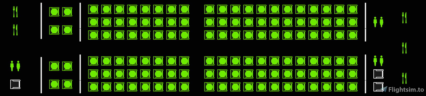 PACX - PMDG 737-700 - 128 Pax and BBJ - 30 Pax Layout for Microsoft ...