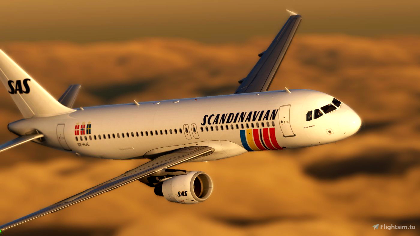 SAS Retro (Scandinavian Belly Stripes) | SE-RJE | Fenix A320 voor ...