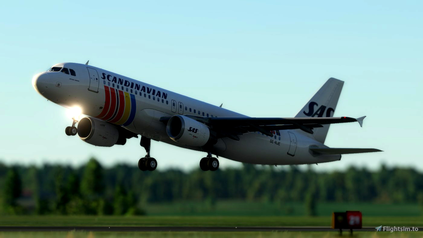 SAS Retro (Scandinavian Belly Stripes) | SE-RJE | Fenix A320 voor ...