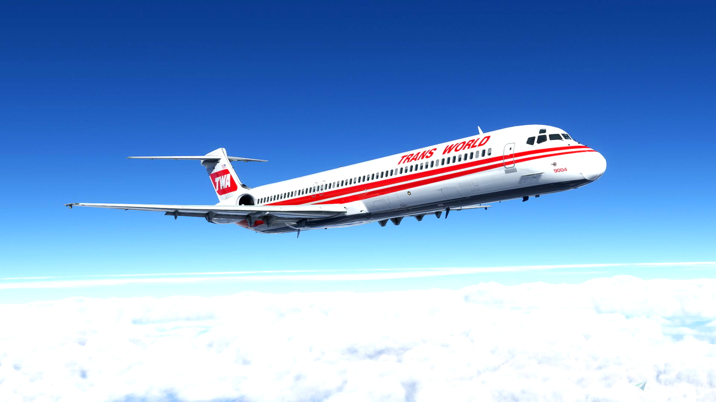 TWA N904TW Fly The Maddog X MD83 - 8K for Microsoft Flight Simulator | MSFS
