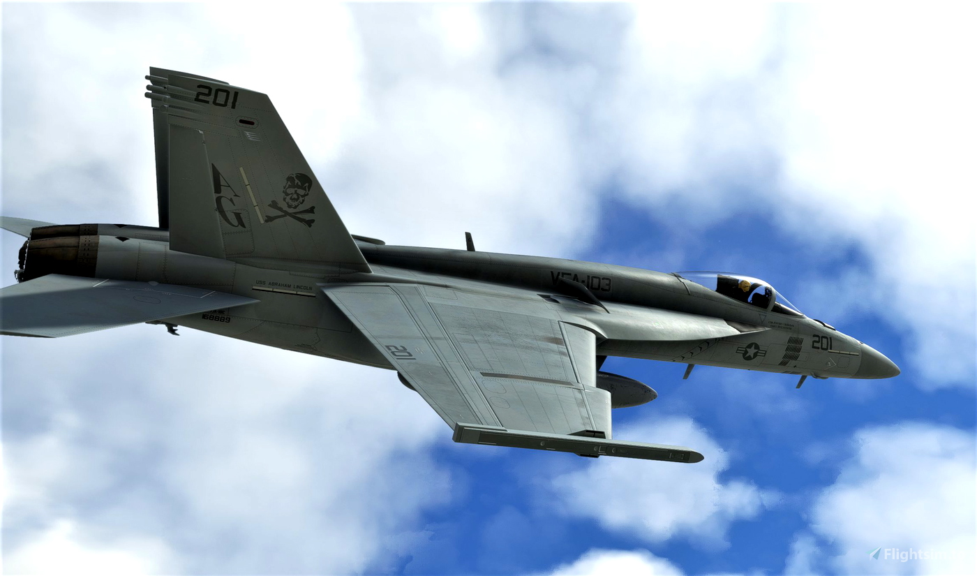 VFA-103 Jolly Rogers Line Jet and Custom Pilot for use with Warrior Mod ...