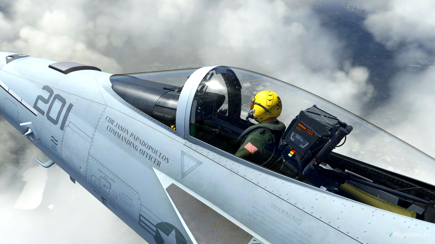 VFA-103 Jolly Rogers Line Jet and Custom Pilot for use with Warrior Mod ...