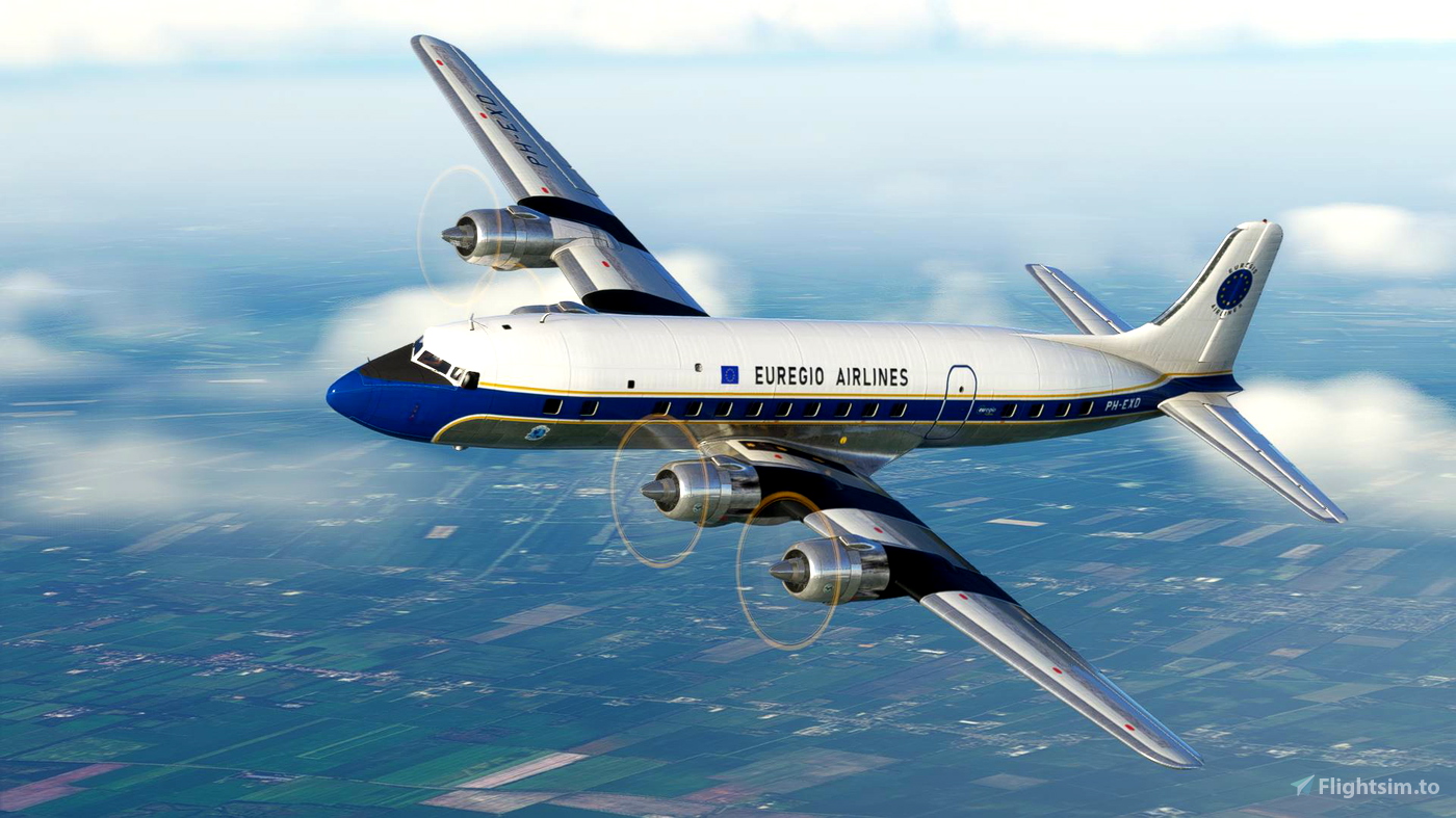 Douglas DC-6B | Euregio Airlines [fictional airline] per Microsoft ...
