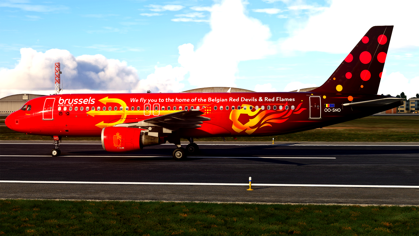 [8K/4K] Fenix A320CFM Brussels Airlines Belgian Red Devils/Flames New ...