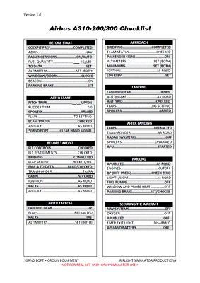 Boeing 777 Checklist for Microsoft Flight Simulator | MSFS