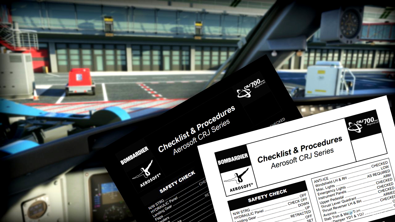 Aerosoft CRJ Series Checklist (550/700/900/1000) for Microsoft Flight ... Aerosoft CRJ Series Checklist (550/700/900/1000) for Microsoft Flight ...