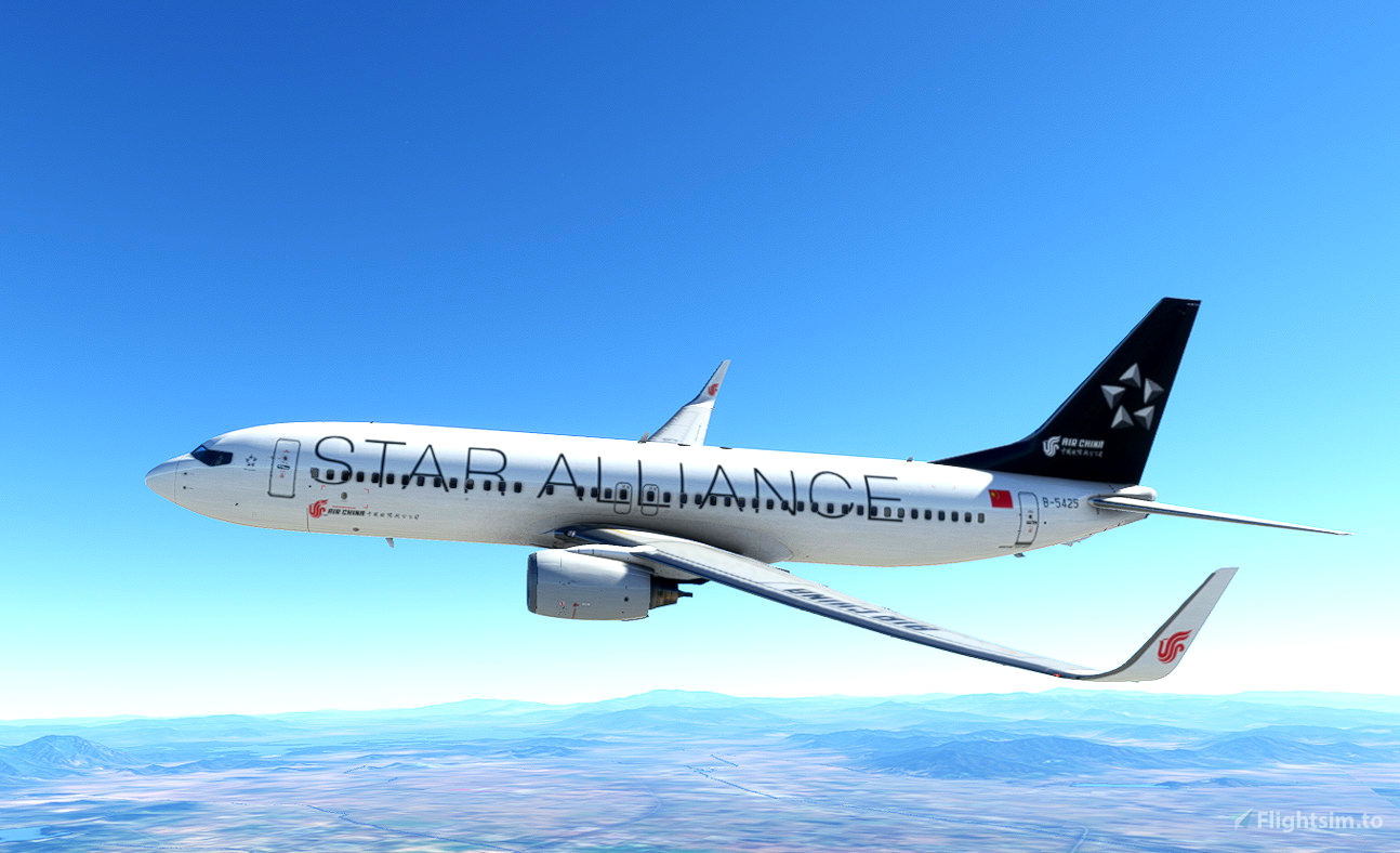 Air China Star Alliance livery B737-800 for Microsoft Flight Simulator ...