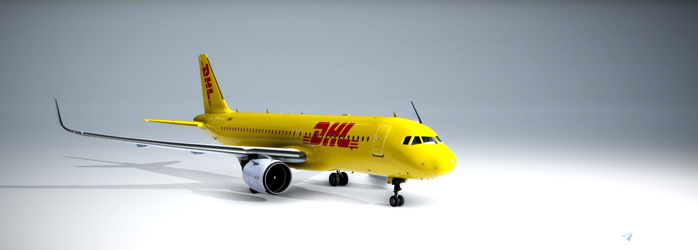 airbus a320neo DHL livery for Microsoft Flight Simulator | MSFS