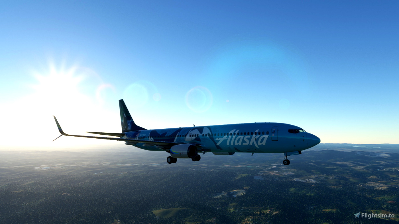 ALASKA AIRLINES 737-900ER SCIMITAR WINGLETS N874AK for Microsoft Flight ...