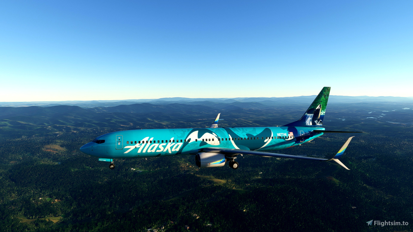 ALASKA AIRLINES 737-900ER SCIMITAR WINGLETS N874AK for Microsoft Flight ...