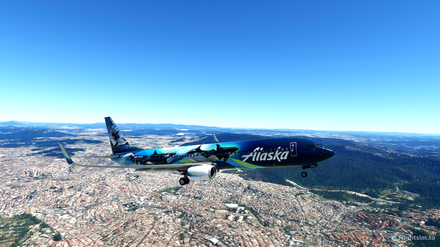 ALASKA AIRLINES 737-900ER SCIMITAR WINGLETS N875AK for Microsoft Flight ...