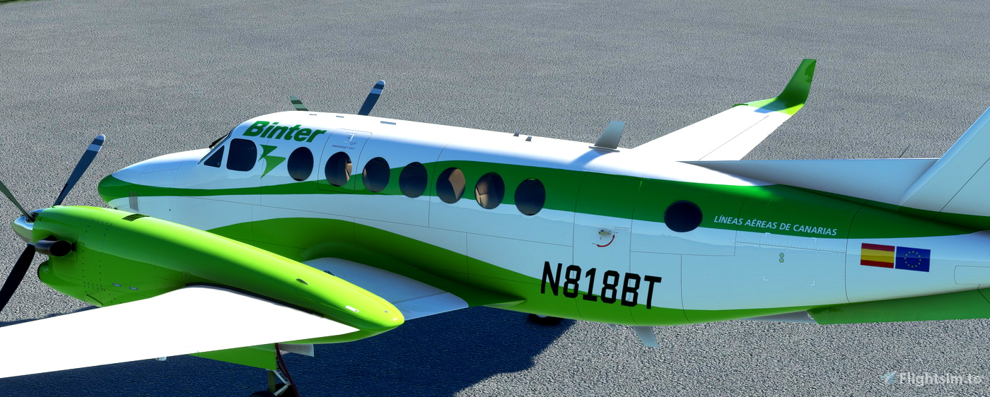 Analog and Asobo default King Air 350i Binter for Microsoft Flight ...