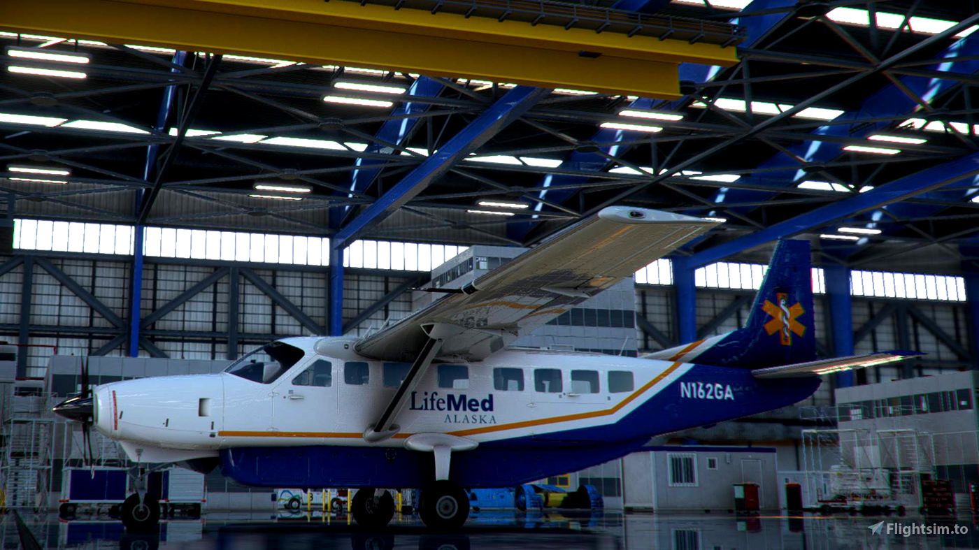 Asobo and Black Square Cessna Caravan 208 B "LifeMed Alaska" N162GA for ...