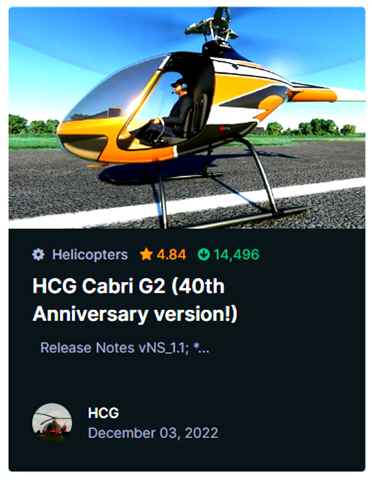 HCG Cabri G2 for Microsoft Flight Simulator | MSFS | Flightsim.to
