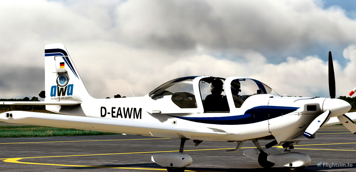 AWA - Aeronautical Web Academy GROB Tutor T.1 Livery (D-EAWM) for Microsoft Flight Simulator | MSFS