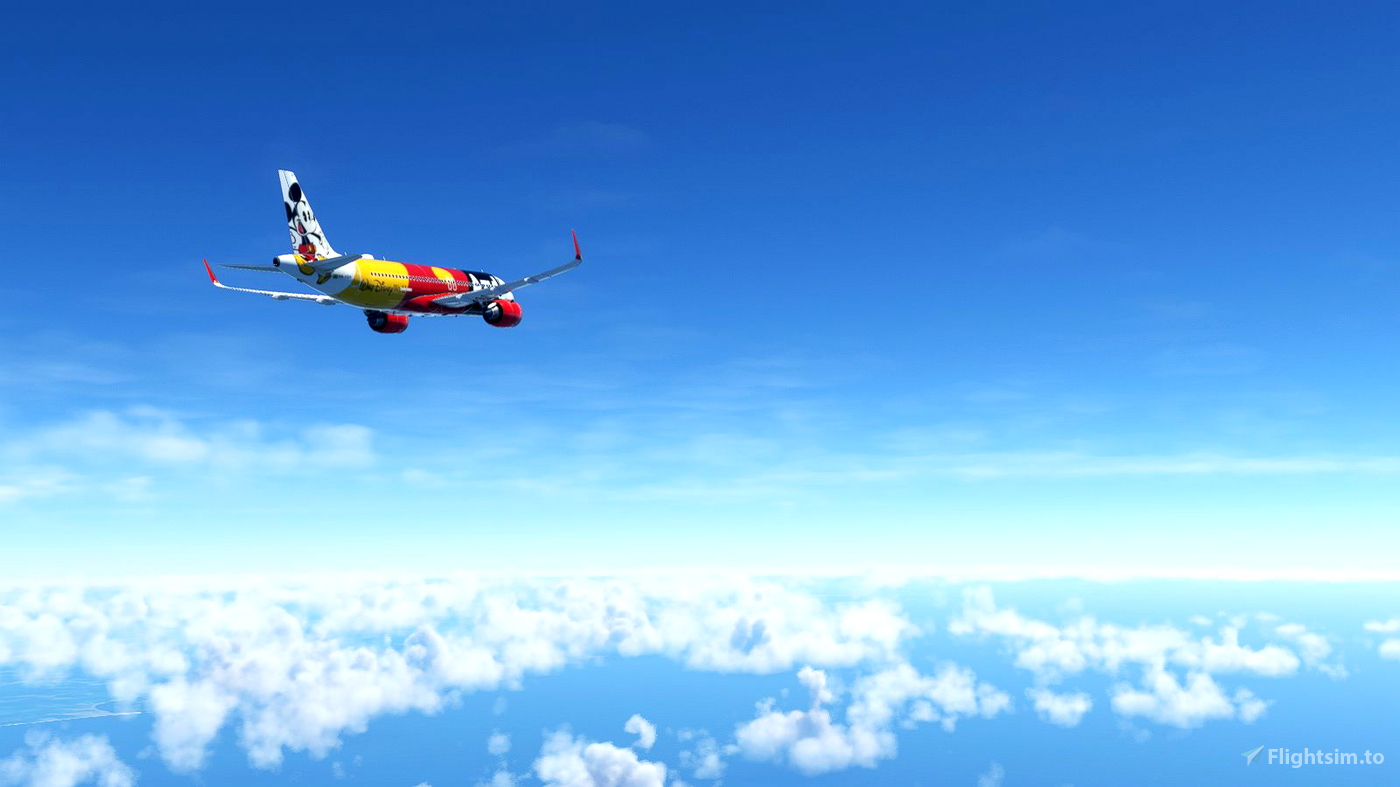 Azul Mickey Mouse - (PR-YSH) - 8k-resolution - FlyByWire A32NX 2.0 for ...