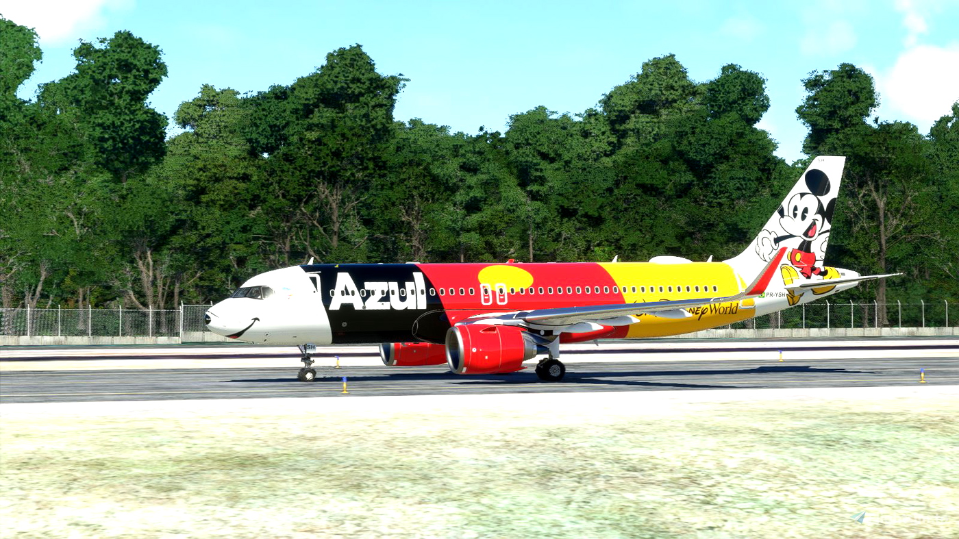 Azul Mickey Mouse - (PR-YSH) - 8k-resolution - FlyByWire A32NX 2.0 per ...