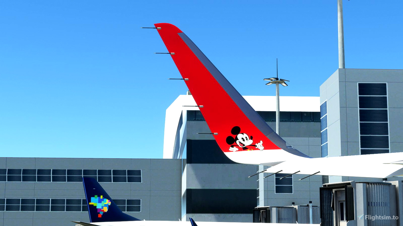 Azul Mickey Mouse - (PR-YSH) - 8k-resolution - FlyByWire A32NX 2.0 for ...