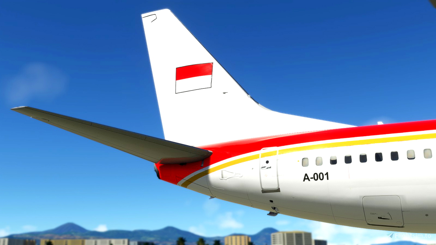 B737-700 | Indonesian Presidential Aircraft | Red | A-001 4K 对于 ...