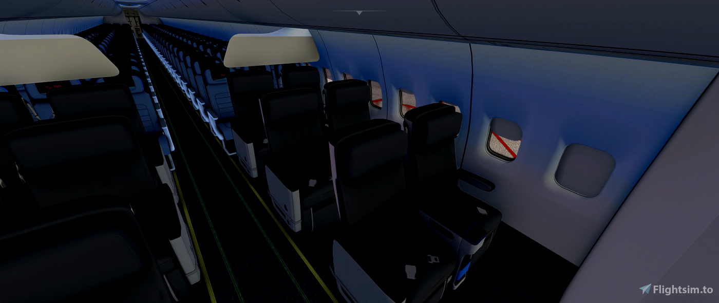 B737-800 PMDG SLC Cabin Layout 160 PAX for Microsoft Flight Simulator ...