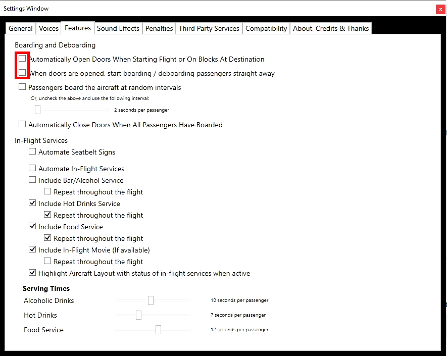 BAe 146-200 SLC Cabin Layout のために Microsoft Flight Simulator | MSFS