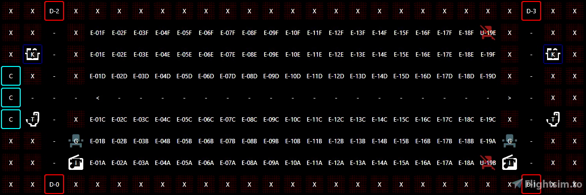BAe 146-200 SLC Cabin Layout のために Microsoft Flight Simulator | MSFS