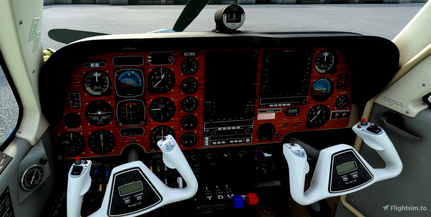 Black Square Analog A36 Bonanza Modern Blue & N62JR for Microsoft ...