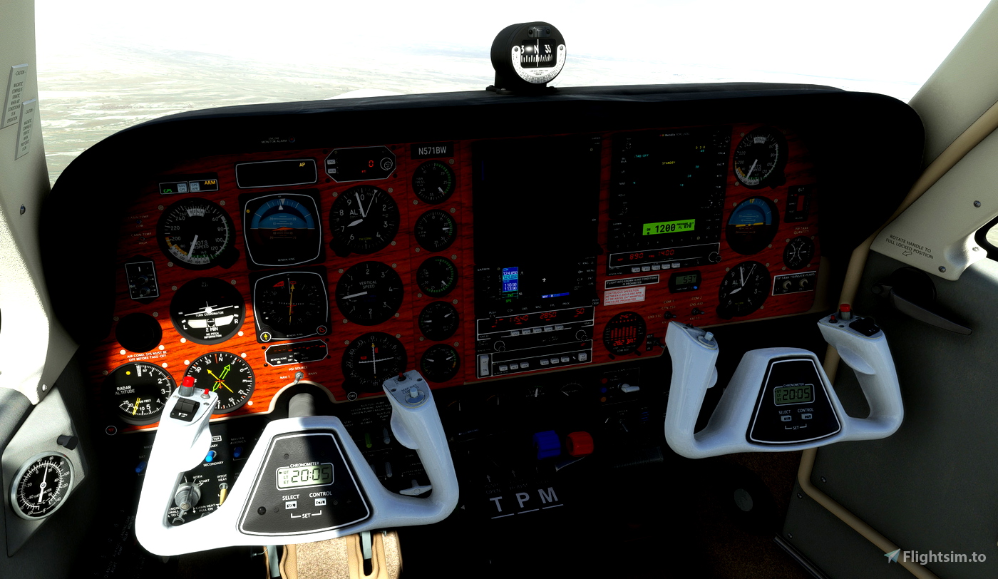 Black Square Analog A36 Bonanza That 70s Look pour Microsoft Flight ...