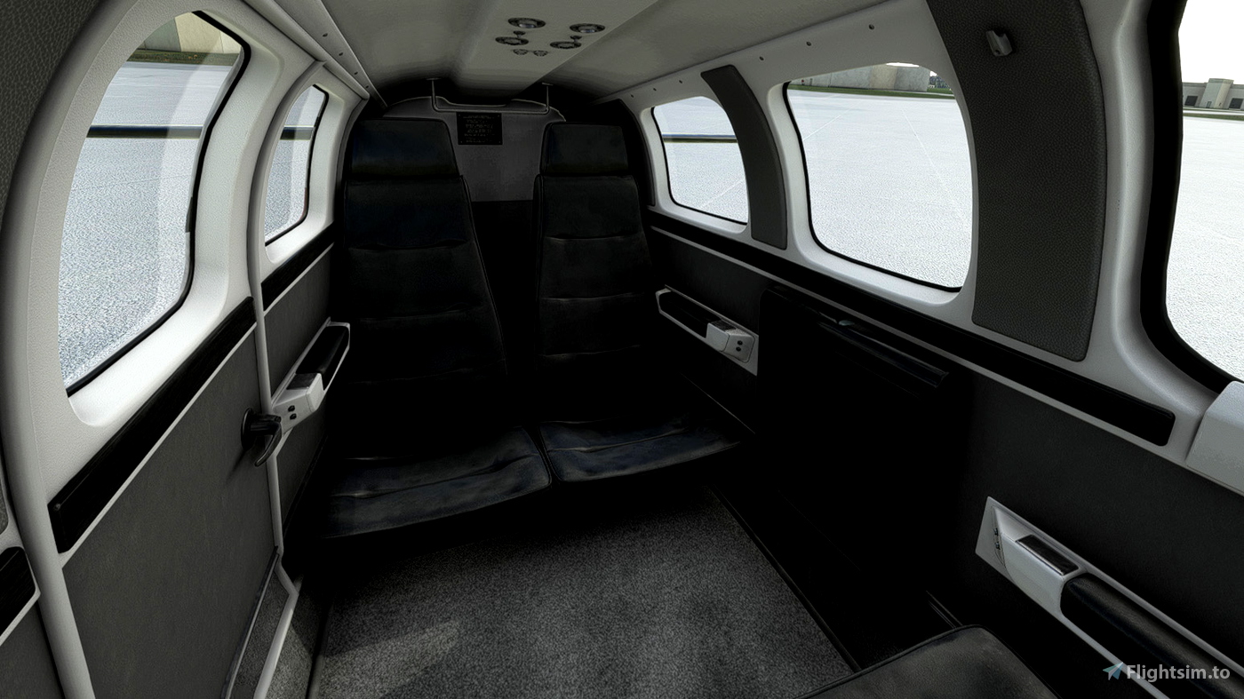 Black Square Analog Baron 58 - Grey Interior for Microsoft Flight ...