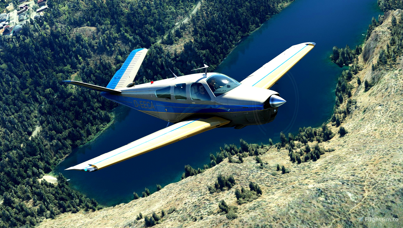 Blue Tan livery for Carenado/Microsoft Bonanza V35B for Microsoft ...