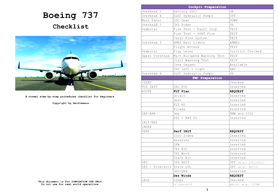 ATR 72 & 42 - Step-By-Step Checklist as PDF for Microsoft Flight ...
