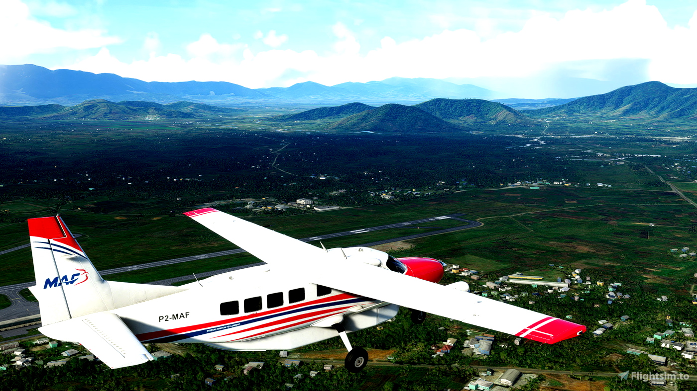 Cessna 208 repaint as MAF P2-MAF for Microsoft Flight Simulator | MSFS