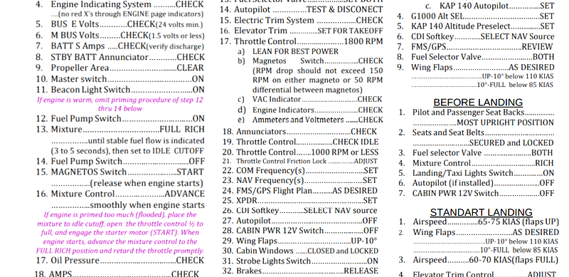 Cessna C172 Checklist (PDF) for Microsoft Flight Simulator | MSFS