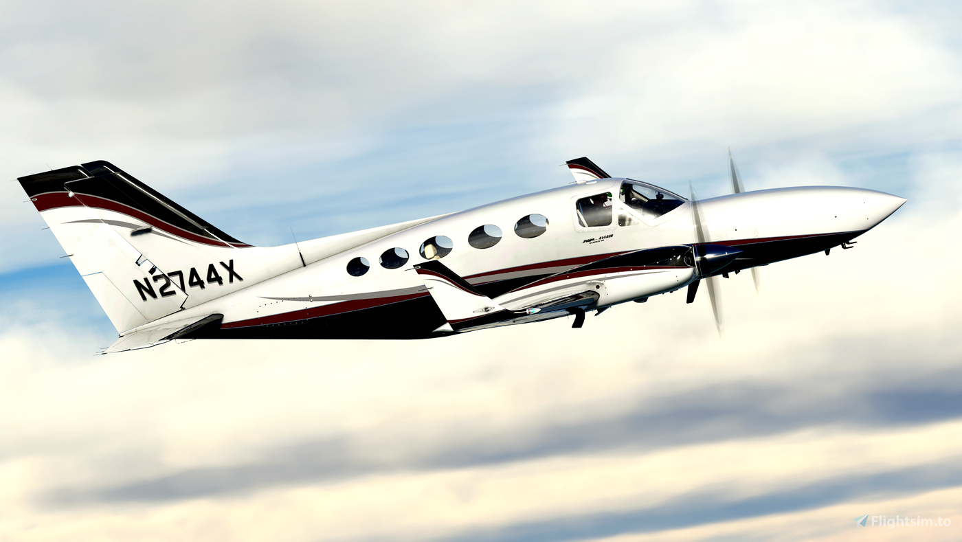 Cessna C414 Chancellor N2744X for Microsoft Flight Simulator | MSFS