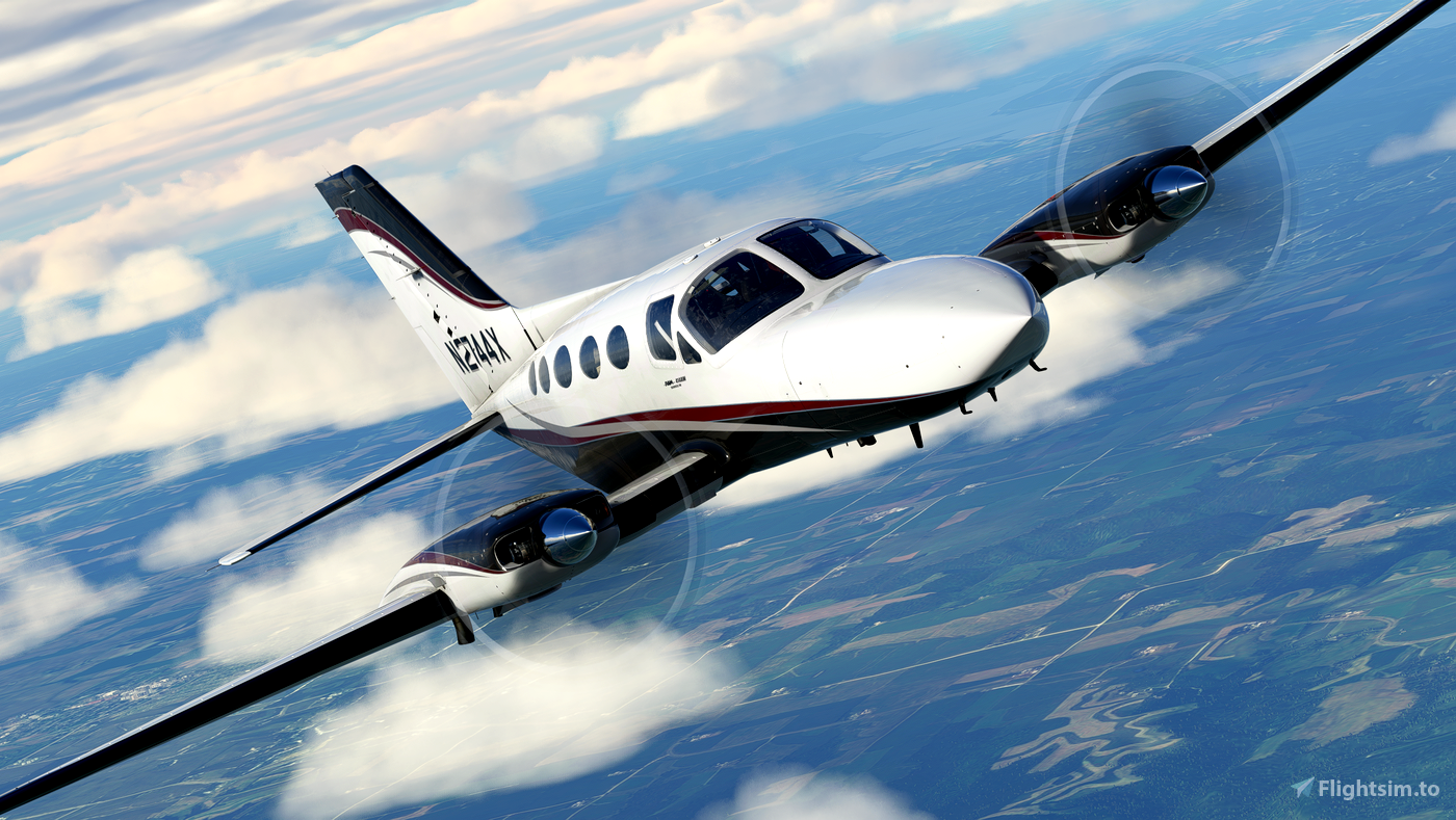 Cessna C414 Chancellor N2744X for Microsoft Flight Simulator | MSFS