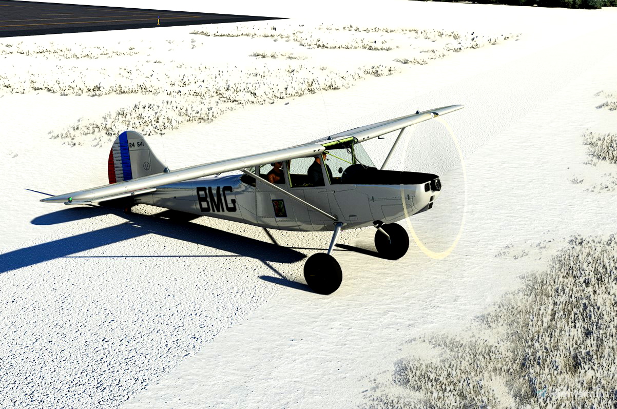 Cessna L19 Bird Dog BMG with tundra / bush wheels for Microsoft Flight ...