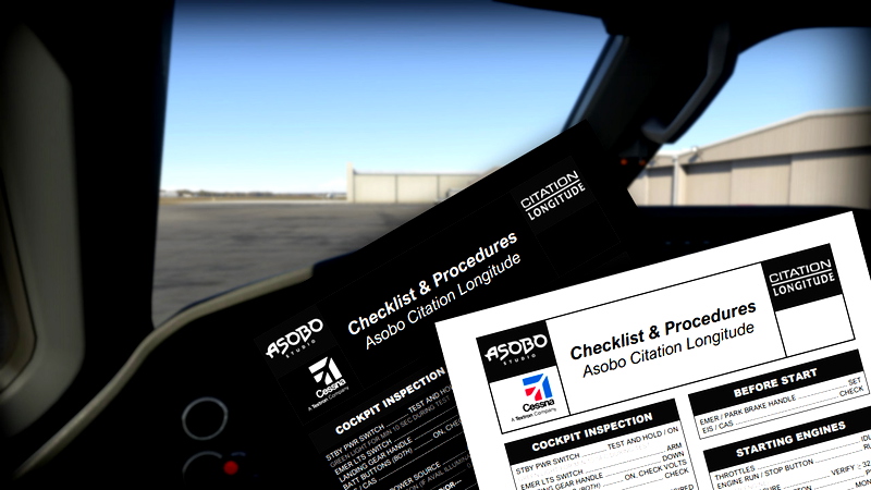 Citation Longitude Checklist for Microsoft Flight Simulator | MSFS