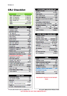 Aerosoft CRJ 900/1000 - Checklists Add-Ons for Microsoft Flight ...