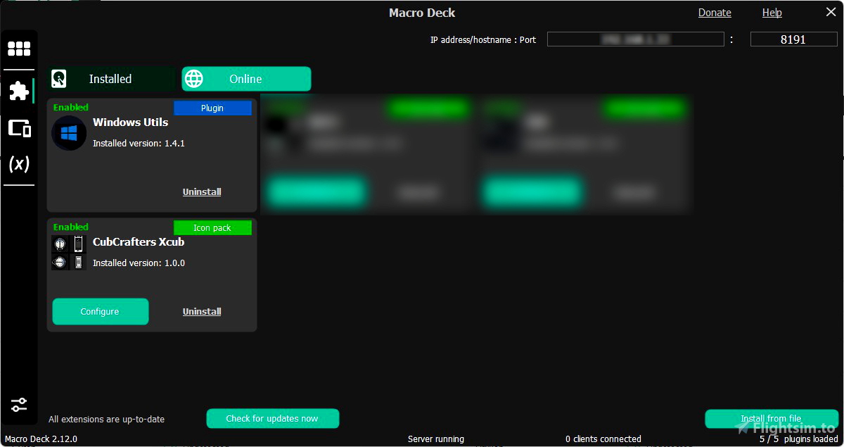 CubCrafters XCub Icon pack for Macro Deck 2 for Microsoft Flight Simulator | MSFS