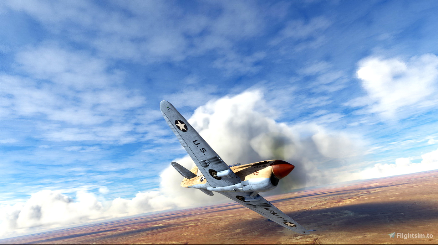 Curtiss P-40F USAAF 57th FG, 66th FS #46 Hun Hunter for Microsoft ...