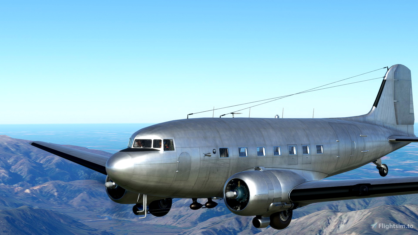 DC-3 Bare Metal Cargo - Reworked Normals for Microsoft Flight Simulator ...