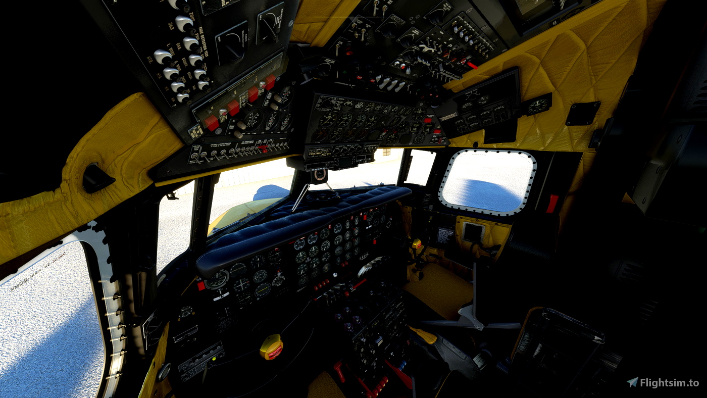 DC-6 Black & Red/Yellow cockpit textures for Microsoft Flight Simulator ...