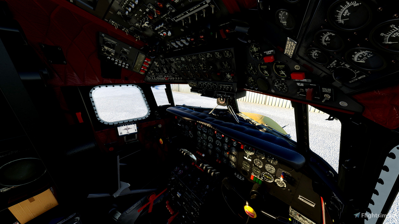 DC-6 Black & Red/Yellow cockpit textures for Microsoft Flight Simulator ...