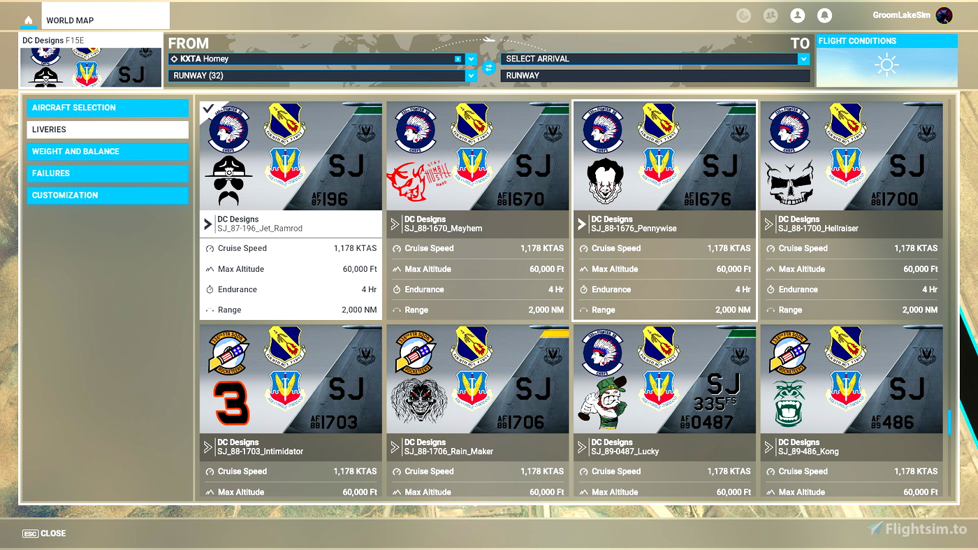 DC Designs F-15E Strike Eagle 19 Liveries for 335th FSQ And 336th FTR ...