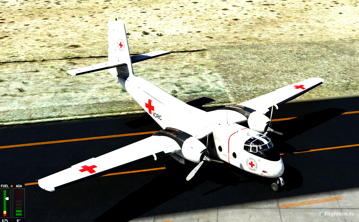 DHC-4 Caribou Red Cross (ICRC) for Microsoft Flight Simulator | MSFS